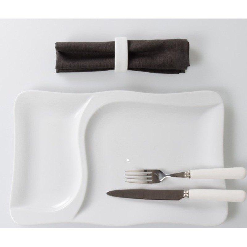 Assiette rectangulaire avec 2 compartiments personnalisable ...